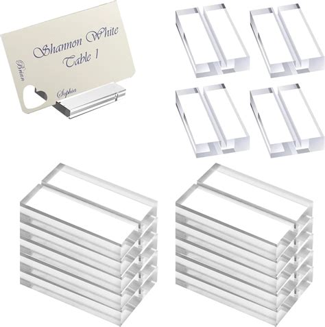 Redanha 14 Pcs Acrylic Sign Holders Clear Acrylic Stands Wedding Place Card