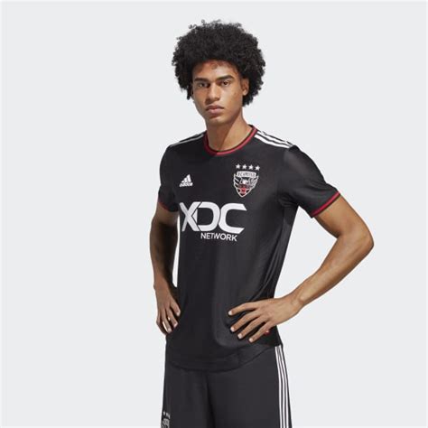 Adidas D C United 22 23 Home Authentic Jersey Black Free Shipping