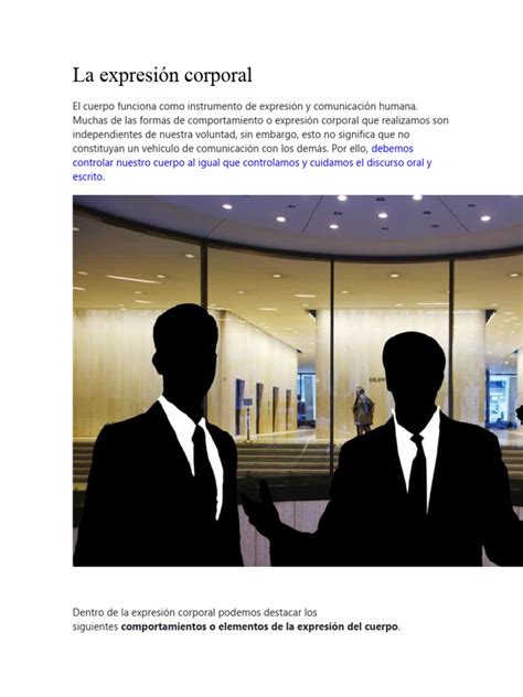 Guía De Expresión Corporal Efectiva Pdf Hablar En Público