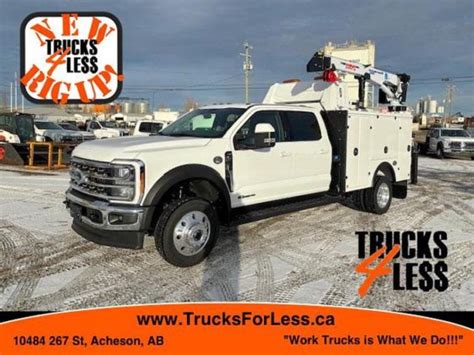 2023 Ford F 550 Crew Lariat 4x4 Service Truck Crane Vmac In