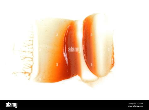 Closeup Red Ketchup Tomato Sauce Isolated On White Background Tomato