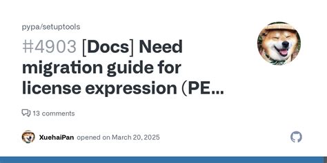 Docs Need Migration Guide For License Expression Pep 639 About Toml Table Based `project