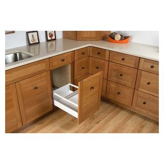 Rev A Shelf TWCSC DM TWCSC Tandem Pull Out Waste Trash Cans By Buildcom Houzz