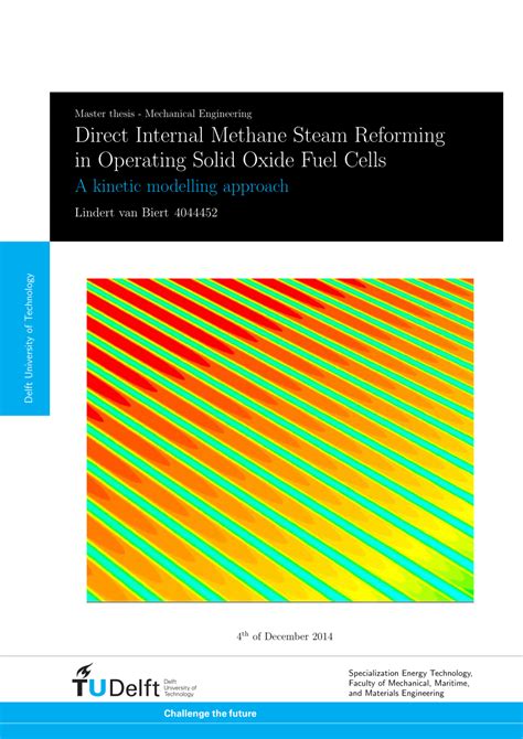 Pdf Direct Internal Methane Steam Reforming In Operating Solid Oxide Fuel Cells A Kinetic