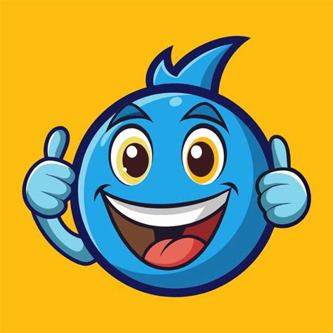 Thumbs Up Emoticon Vector Design Of An Emoticon Showing Thumbs Up