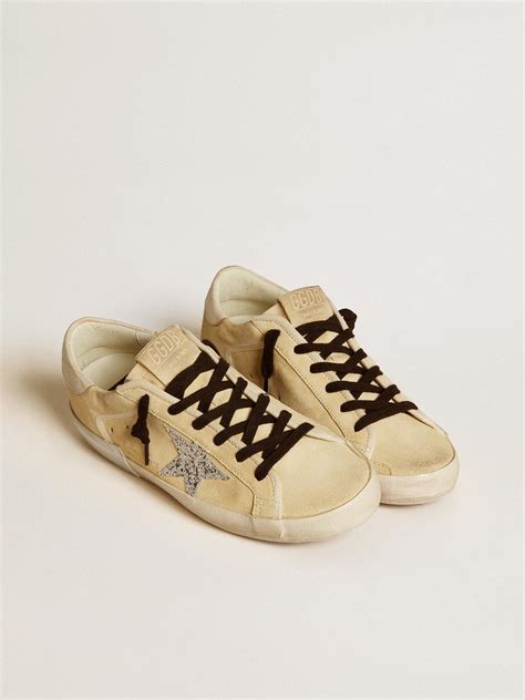 글리터 스타 And 레더 힐탭 스웨이드 슈퍼스타 Ltd Golden Goose