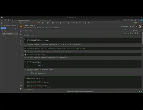 🚀 day 6 mastering tensorflow s slicing and indexing today i delved
