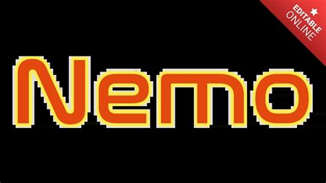 Nemo Yellow Sci Text Effect Generator