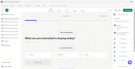 setting up a welcome page for your quiz lantern documentation