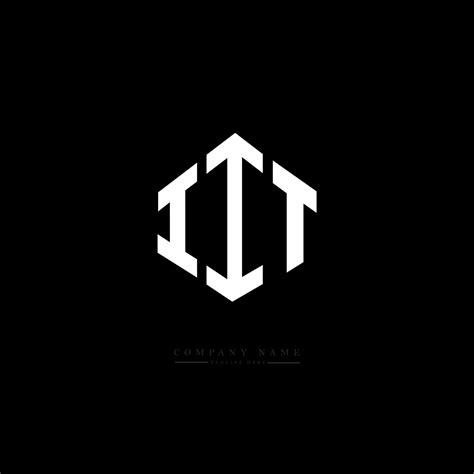 Diseño De Logotipo De Letra Iit Con Forma De Polígono Iit Diseño De