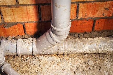 Premium Photo Sewer Pipes In Home Basement System Of Gray Sanitary