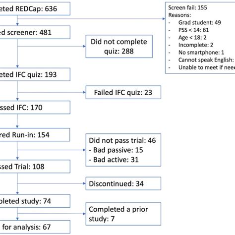 flowchart showing counts of participants at different stages in the