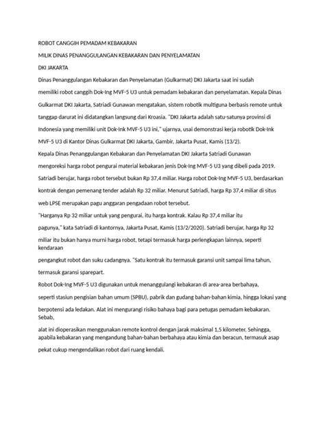 Robot Canggih Pemadam Kebakaran Pdf