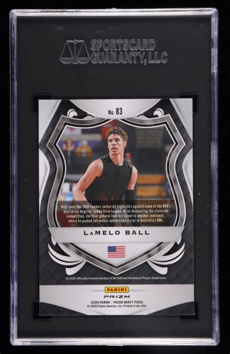 Lamelo Ball 2020 21 Panini Prizm Draft Picks Prizms Green Prizm 83 Cr