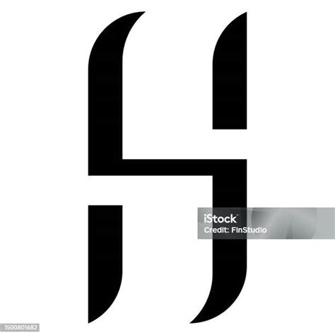전문적인 혁신적인 이니셜 Sh 로고 및 Hs 로고 레터 Sh 또는 Hs 미니멀하고 우아한 모노그램 프리미엄 비즈니스 예술적