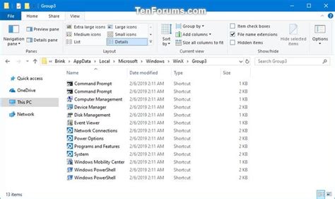 Add Custom Shortcuts To Winx Quick Link Menu In Windows 10 Tutorials