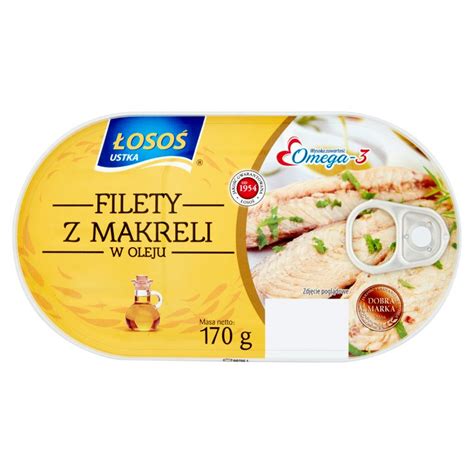 Łosoś Ustka Filety z makreli w oleju 170 g Torimpex Toruń
