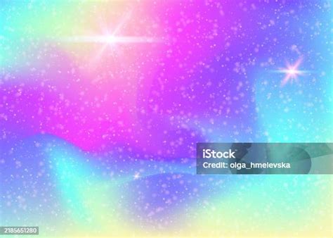유니콘 그라디언트 보라색 무지개 초대장 마법의 배경입니다 동화 은하 초대 핑크 스파클 홀로그램 블루의 신비로운 패턴입니다 요정 반짝이 귀여운 유니콘 그라데이션입니다 공주에