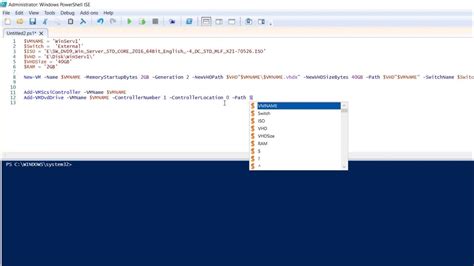 Create Vm Using Powershell Script In Hyper V Youtube