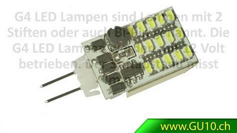 Was ist eine G4 Led Lampe? (www.led.ch) - YouTube