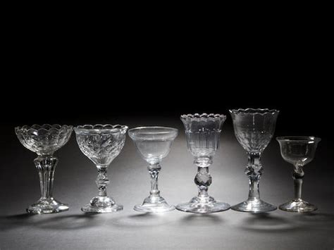 Bonhams Six Sweetmeat Glasses Circa 1740 80