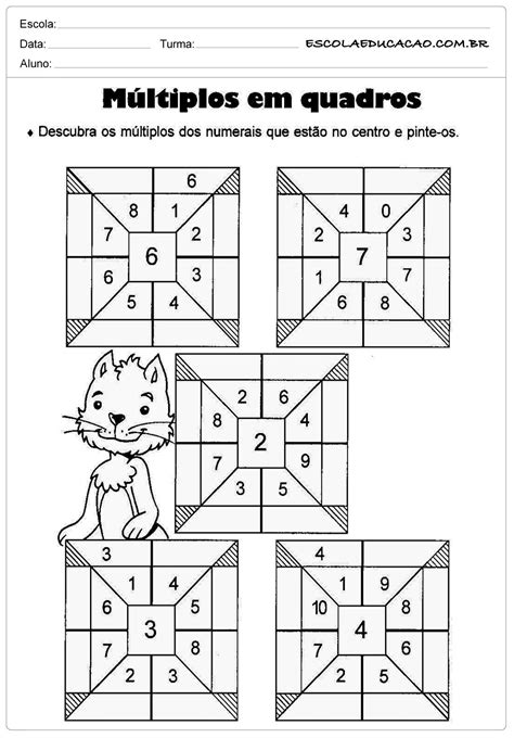 Desenhos Matemáticos Para Colorir BRAINCP