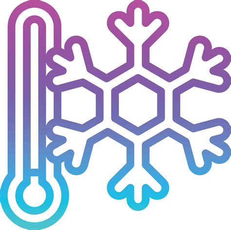Cold Temperature Freeze Chill Gradient Icon 14236743 Vector Art At