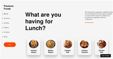 Responsive Web Application Using Html Css Reactjs Codesandbox