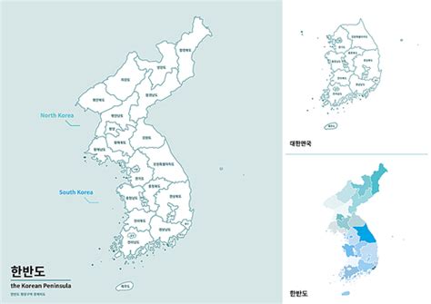 한국 한반도 전국 지도 일러스트 유토이미지 상세페이지 베이직샵 22791778