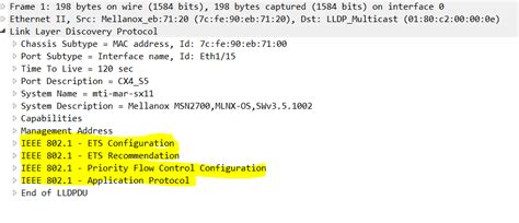 Lldp Dcbx Packet Format Examples Ieee And Cee Wireshark