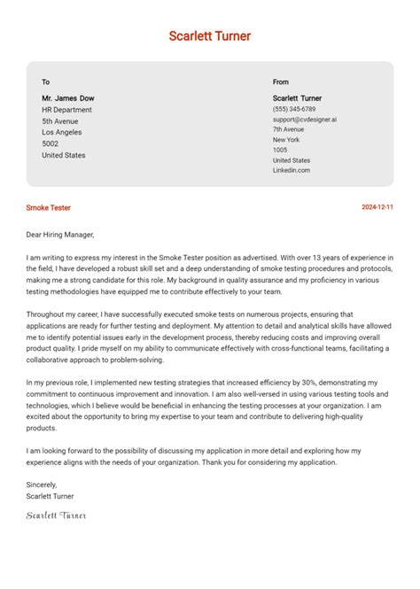 24 Compatibility Tester Cover Letter Examples And Templates For 2025