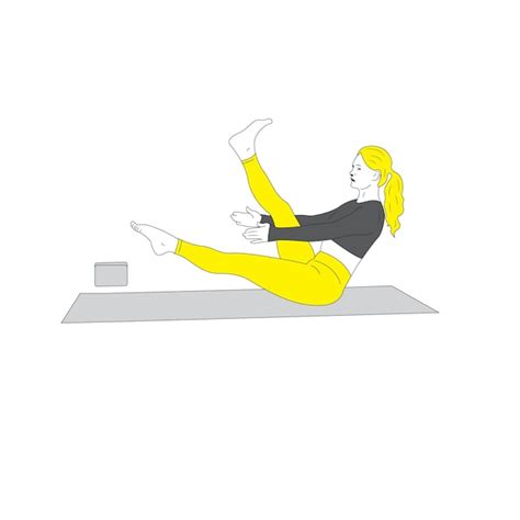 Un Dibujo De Una Mujer Haciendo Un Ejercicio De Yoga Vector Premium