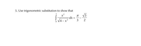 solved exercises 3 use trigonometric substitution to show