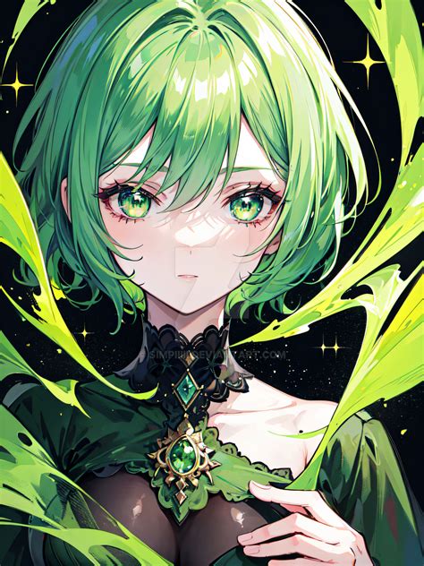 Green Hair Waifu 3 By Simpiiiii On Deviantart