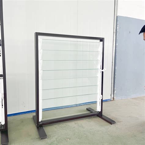Custom Ajustable Vertical Glass Louvers Aluminium Frame Glass Fixed