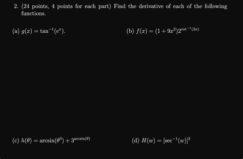 Solved 2 24 Points 4 Points For Each Part Find The
