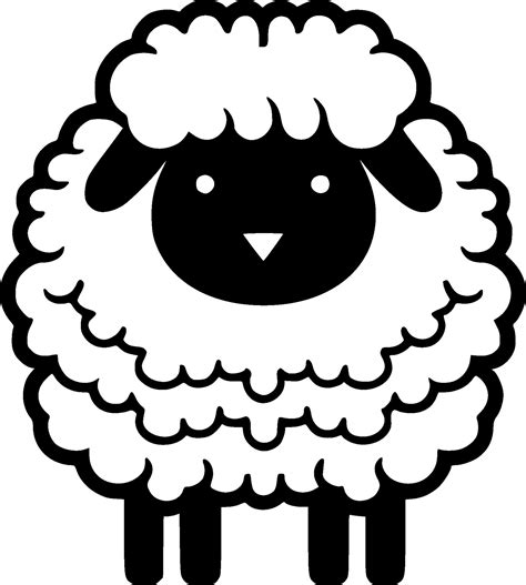 Sheep Black And White Vector Illustration 36228772 Vector Art At Vecteezy