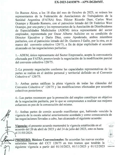 Se Firmó Nuevo Acuerdo Salarial En Los Convenios Del Sector Privado Atsa