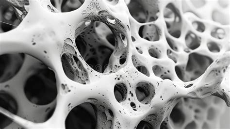 3d Abstract Protein Amino Acids Or Cell Structure Black Background