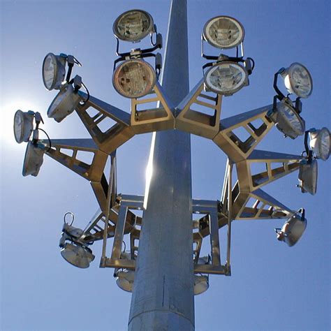 12 5 Meters To 45 Meters Steel 30 Meter High Mast Lighting Pole For
