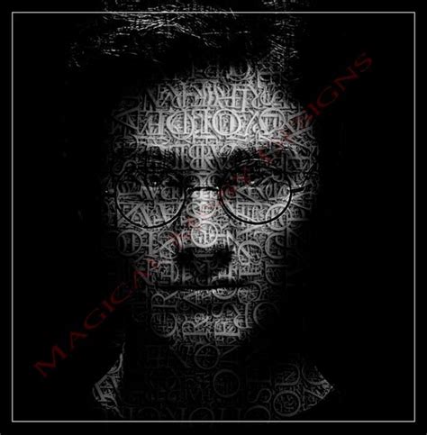 Harry Potter Typography Textography Print By Magicalmissydesigns