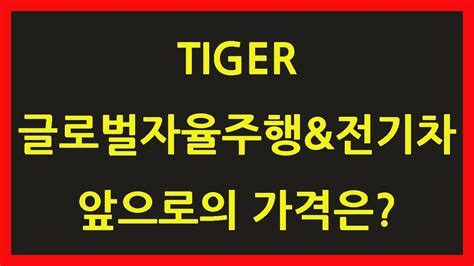 타이거 Tiger 글로벌 자율주행 전기차 Solactive Etf 주가 전망 미국 차이나 중국 한국 일본 2차전지 배터리 주식 관련주 대장주 구성 종목 언제쯤 상승