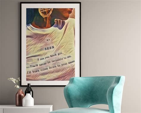 Seen Black Girl Printable Wall Art Black People Decor Black Women