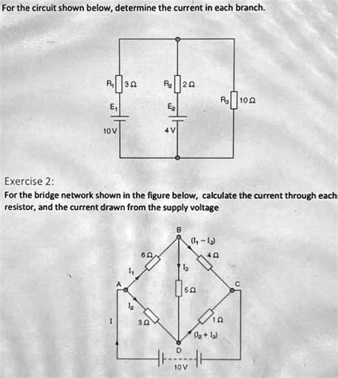 Solved For The Circuit Shown Below Determine The Current In Each