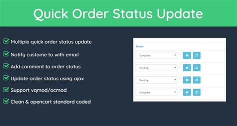 Opencart Order Status Update Quickly