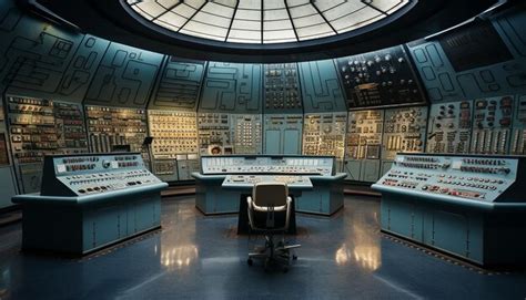 Premium Ai Image Technical Hall Of Nuclear Power Plant With Nuclear Reactor Control Panel