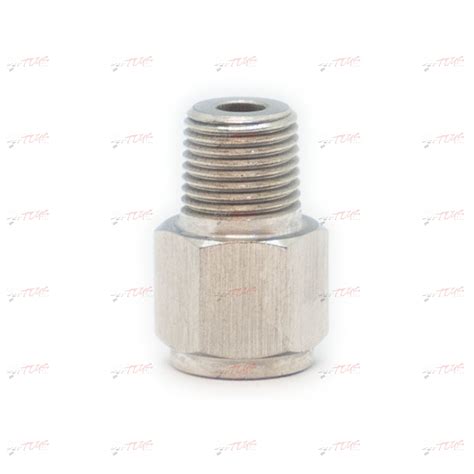 Adapter M10 x 1 Female to 1/8 NPT Male - Stainless Steel - Car Toys