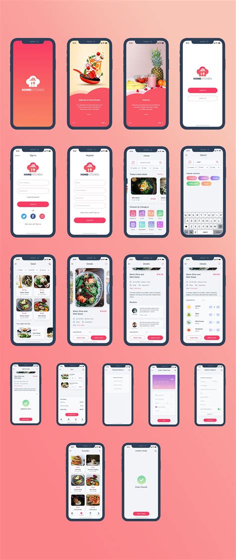 Food App Ui Kit — Ui Kits On Ui8 Mobile App Design Ios Mobile App
