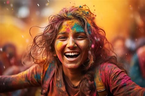 Premium Photo People Celebrating Holi Festival Together