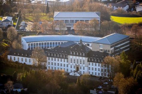 Attendorn aus der Vogelperspektive Schulgebäude des Gymnasium St